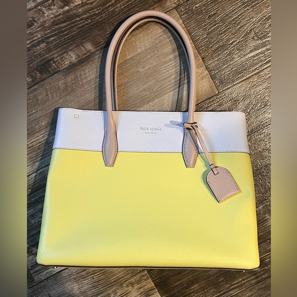 kate spade | Bags | Coa Kate Spade Colorblock Yellow Shoulder Bag ...